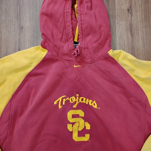 Nike | Shirts | Vintage Nike Mid Swoosh Usc Trojans Hoodie Sweatshirt ...